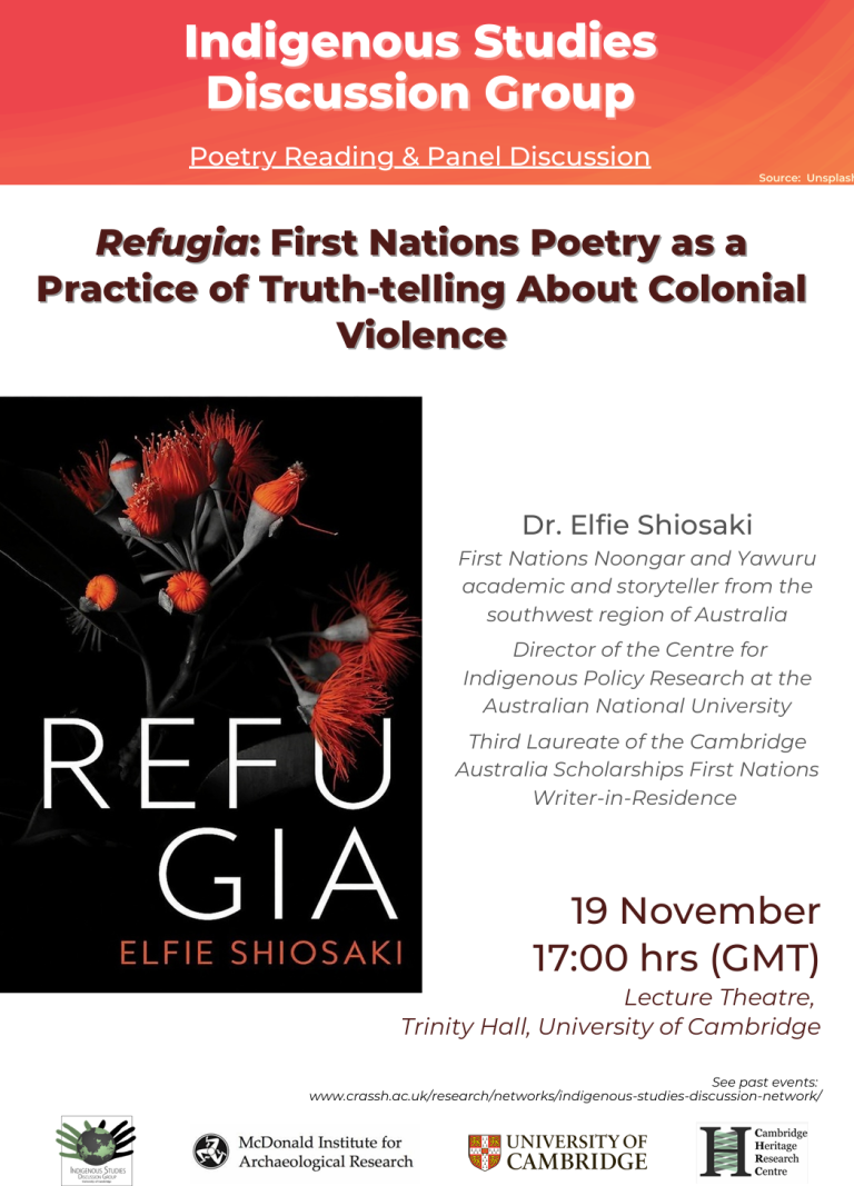 First Nations Poetry with Elfie Shiosaki – Judith E Wilson Centre for ...